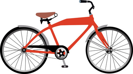 Cool red bicycle cartoon Royalty Free Vector Image