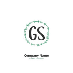 G s gs initial handwriting and signature logo Vector Image