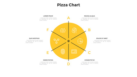 6 Piece Pie Chart Vector Images (over 180)