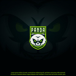 Panda mascot logo Royalty Free Vector Image - VectorStock