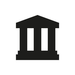 Court building icon on white background Royalty Free Vector