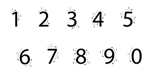 How to write number practice writing numbers wr Vector Image