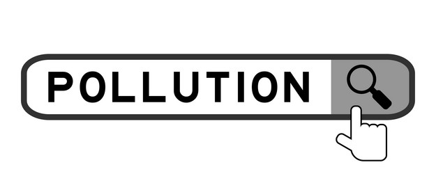 Envelope and letter sign with word pollution Vector Image