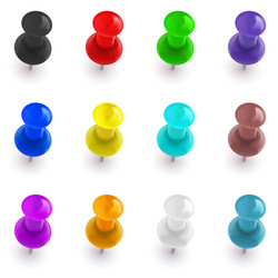 Red push pin Royalty Free Vector Image - VectorStock