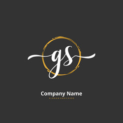 G s gs initial handwriting and signature logo Vector Image