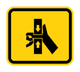 Hand crush force from left symbol sign isolate Vector Image