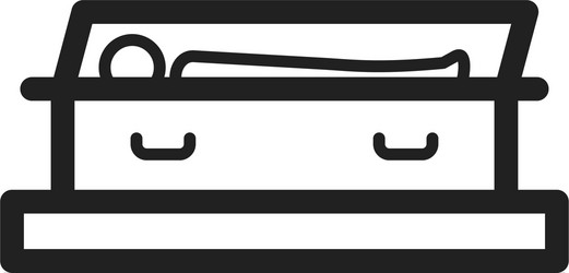 Open casket Royalty Free Vector Image - VectorStock