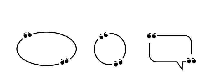 Quote box frame set outline text box Royalty Free Vector