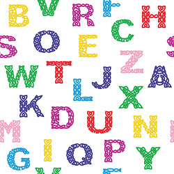 Batik Alphabet Vector Images (over 140)