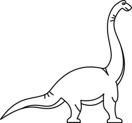 Brachiosaurus icon outline style Royalty Free Vector Image