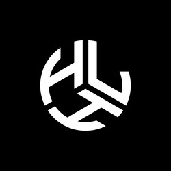 Hlh letter logo design on white background Vector Image