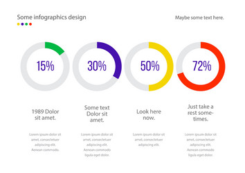 Infographic round diagram design useful Royalty Free Vector