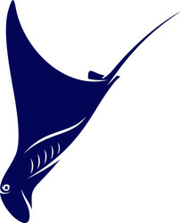 Stingray logo design template silhouette Vector Image