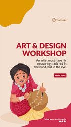 Biggest art gallery of india portrait template Vector Image