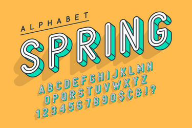 Comic font cartoon alphabet letters in pop Vector Image