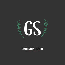 G s gs initial handwriting and signature logo Vector Image