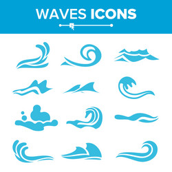 Wave icons Royalty Free Vector Image - VectorStock