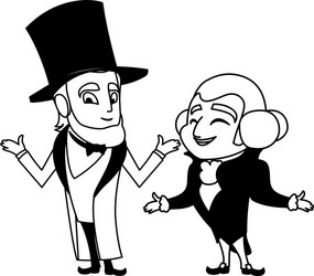 Cartoon presidents george washington Royalty Free Vector