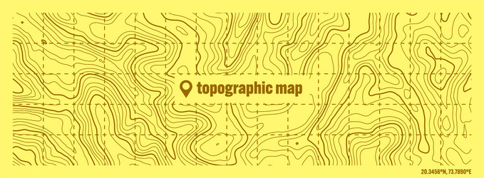 Colorful topographic map with contour lines Vector Image