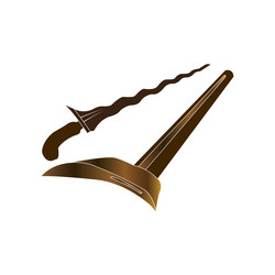 Keris traditional weapon from indonesia icon Vector Image