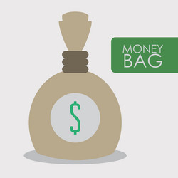 Isolated money bag design Royalty Free Vector Image