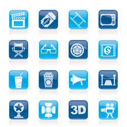 Cinema and movie icon Royalty Free Vector Image