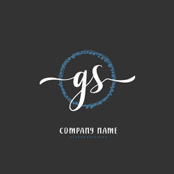 G s gs initial handwriting and signature logo Vector Image