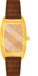Elegant wrist watch with bright red strap Vector Image