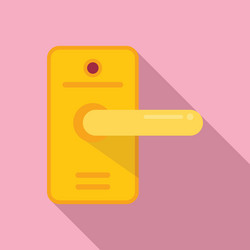 Door handle lock icon flat knob latch Royalty Free Vector