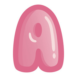 Letter e bold alphabet pink doodle drawing Vector Image