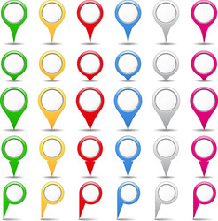 Map markers Royalty Free Vector Image - VectorStock