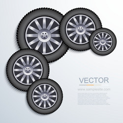 Modern wheels background Royalty Free Vector Image