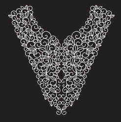 Neck line design Royalty Free Vector Image - VectorStock