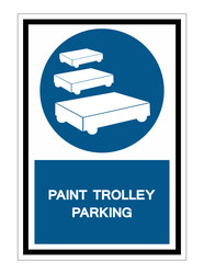 Ppe iconpaint trolley parking symbol sign isolate Vector Image