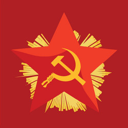 In communist style red and yellow colors Vector Image
