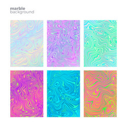 Marble template set of 6 creative design posters Vector Image