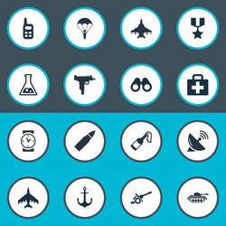 Set of simple terror icons Royalty Free Vector Image