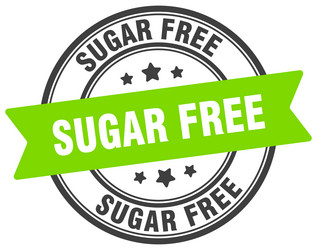 Sugar free stamp sugar free label on transparent Vector Image