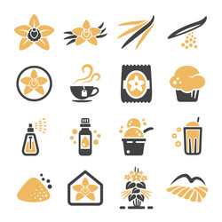 Vanilla extract oil bottle isolated icon Vector Image