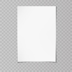 Curled paper corner a4 with transparent background