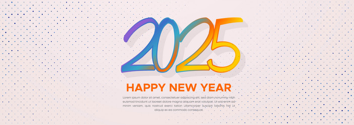 2025 happy new year web banner design Royalty Free Vector