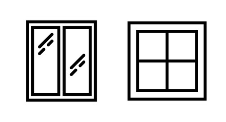 Simple window icon or glass Royalty Free Vector Image