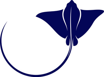 Stingray logo design template silhouette Vector Image