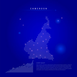 Square dots pattern map of cameroon cameroonian Vector Image