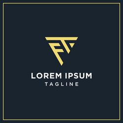 Fa or fp triangle logo Royalty Free Vector Image