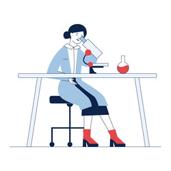 Lab assistants doing research Royalty Free Vector Image