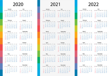 Wall calendar 2020 Royalty Free Vector Image - VectorStock