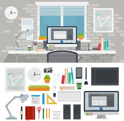 Office tools background Royalty Free Vector Image