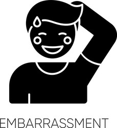 Embarrassment rgb color icon Royalty Free Vector Image