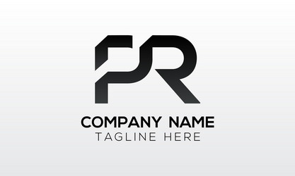 Initial pr letter logo with creative modern Vector Image